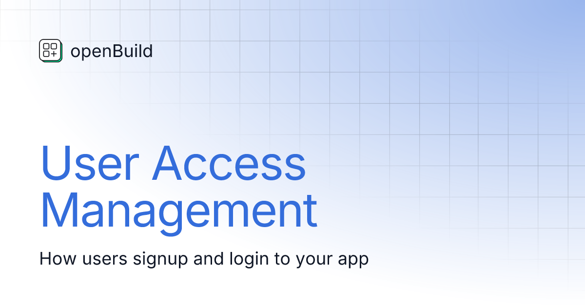 User Access Management | openBuild