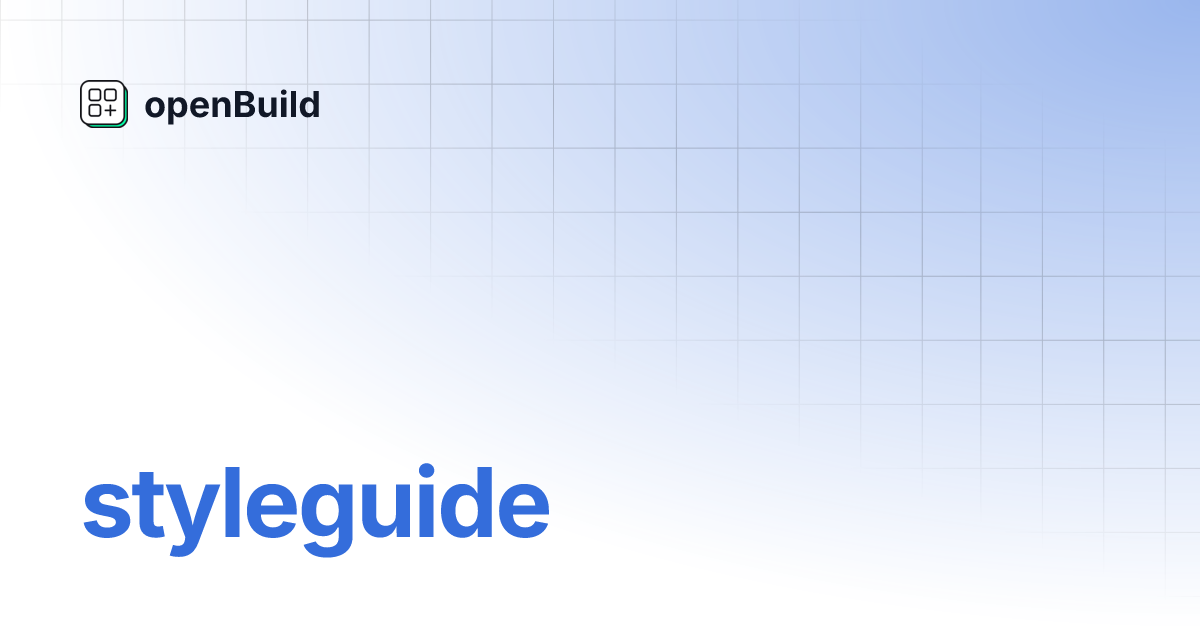 styleguide | openBuild