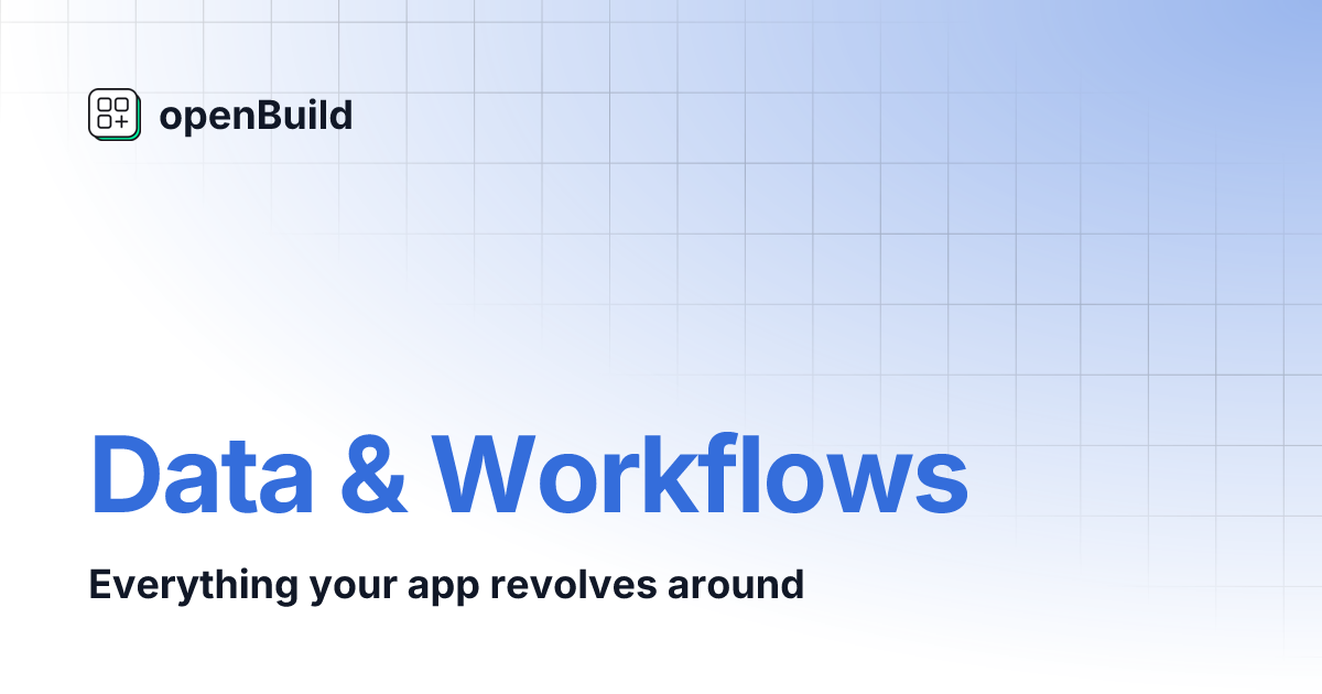 Data & Workflows | openBuild