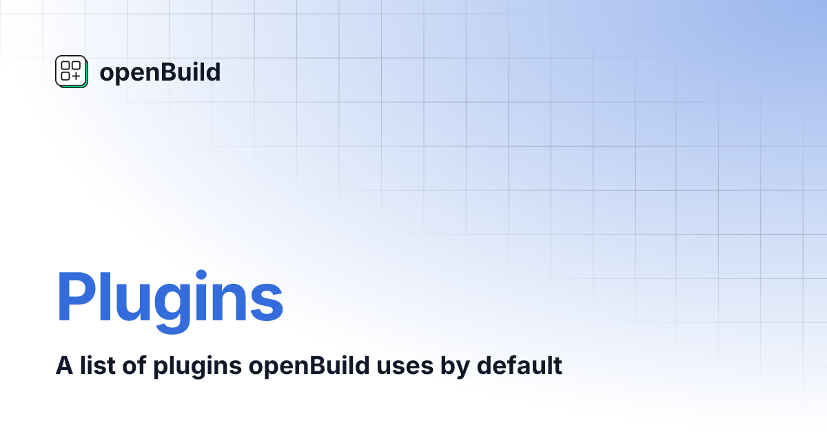 Plugins | openBuild